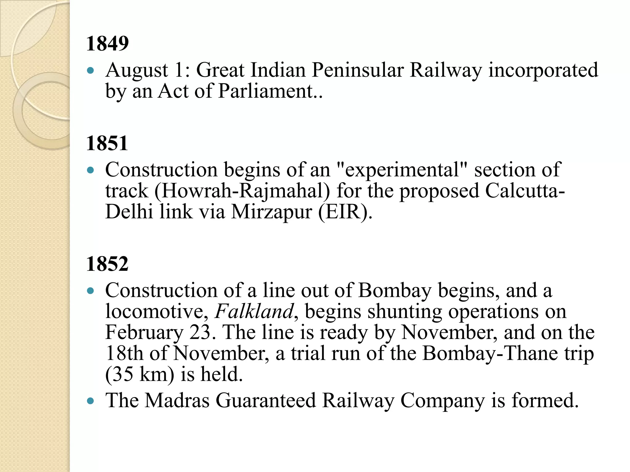 History of great indian railways | PPTX