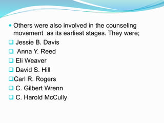 History of guidance and counseling (1) | PPTX
