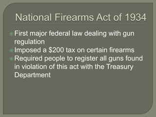 History of gun control in America | PPTX