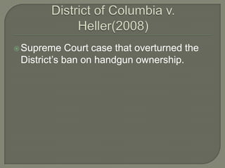 History of gun control in America | PPTX