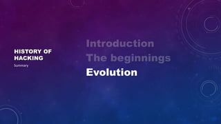 History of hacking | PPTX