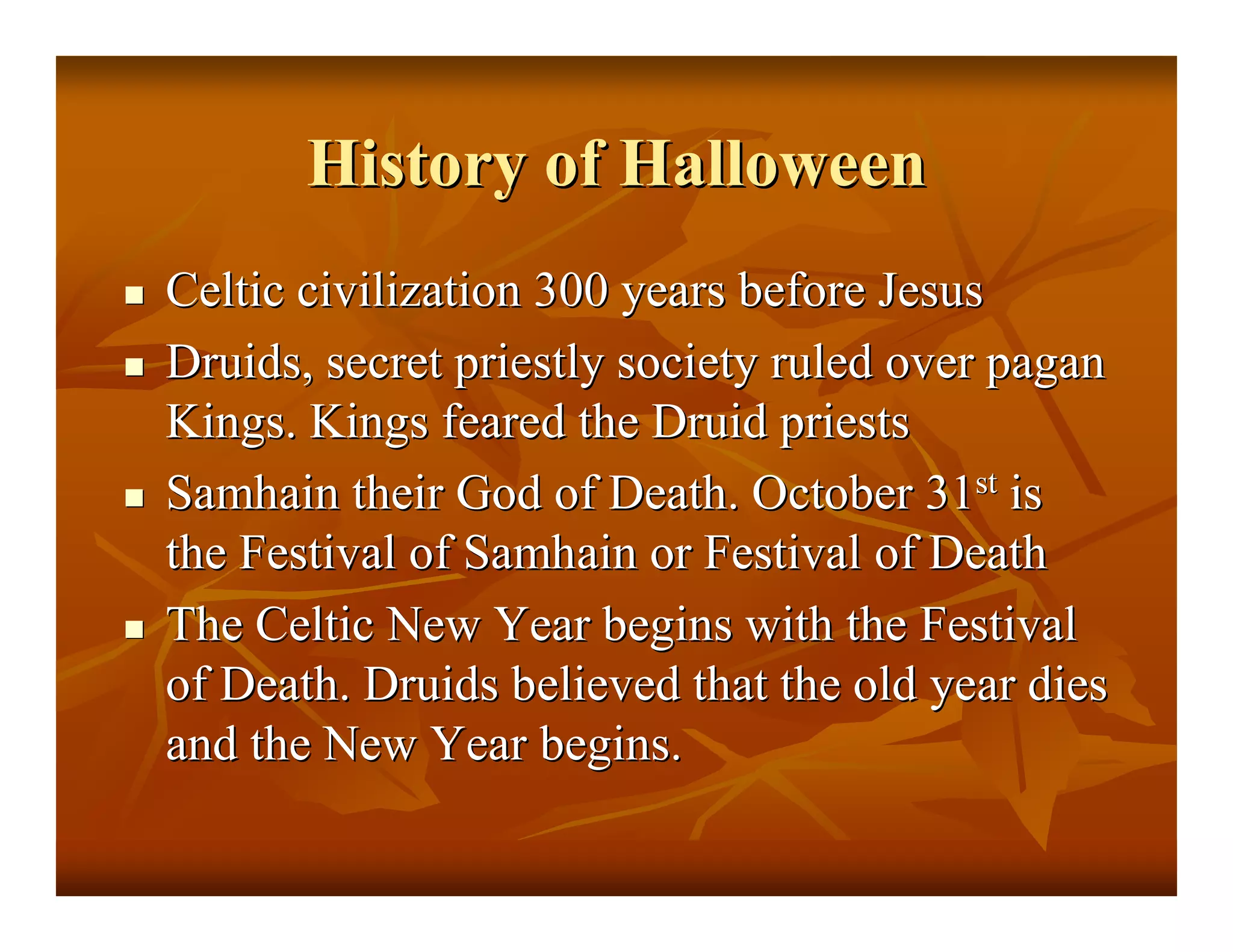 History of Halloween | PPT