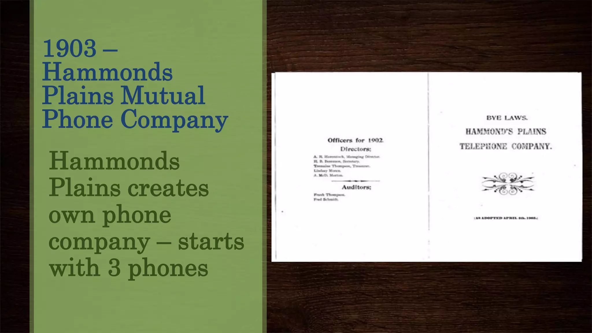 History of Hammonds Plains | PPT