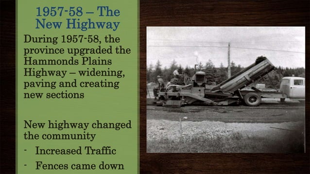 History of Hammonds Plains | PPT