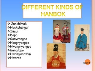 History of hanbok[1] | PPTX