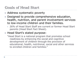 History of Head Start | PPTX | Daycare and Pre-School | Parenting