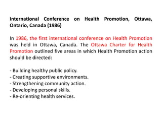 History of Health Education and Health Promotion | PPTX
