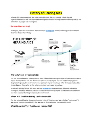 History of Hearing Aids | Aanvii Hearing | PDF