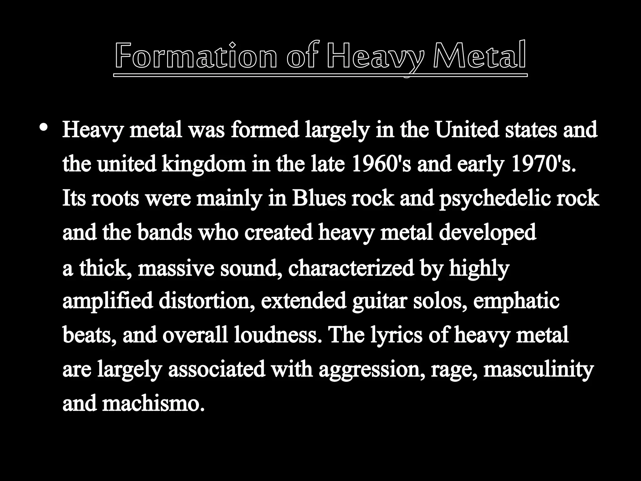 History of heavy metal music | PPTX