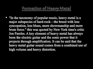 History of heavy metal music | PPTX