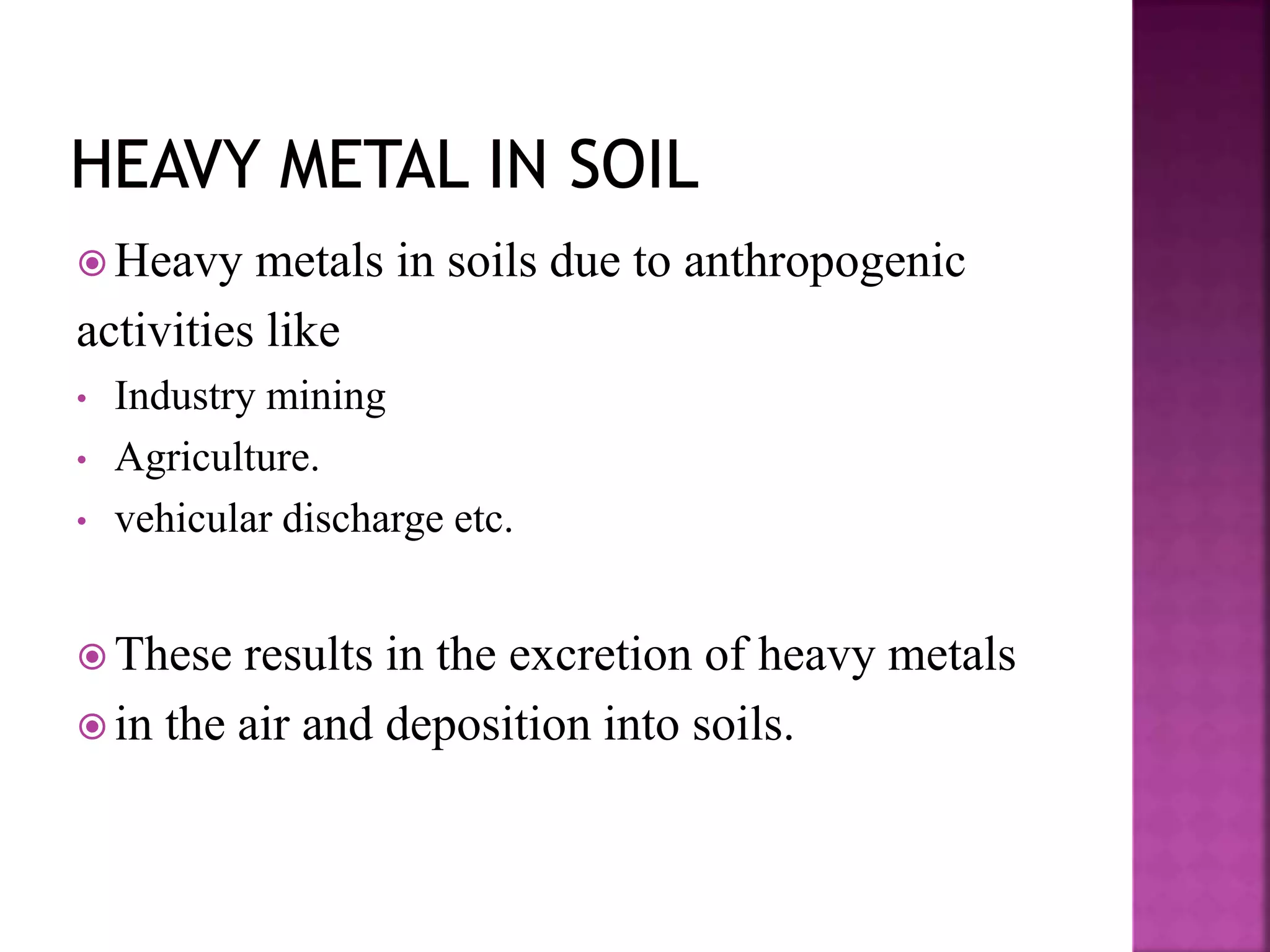 Heavy metals and heavy metal in water and soil. | PPTX