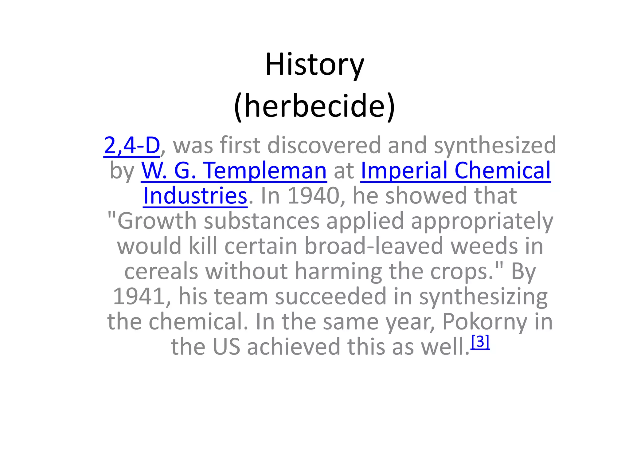 History of herbicide | PPTX