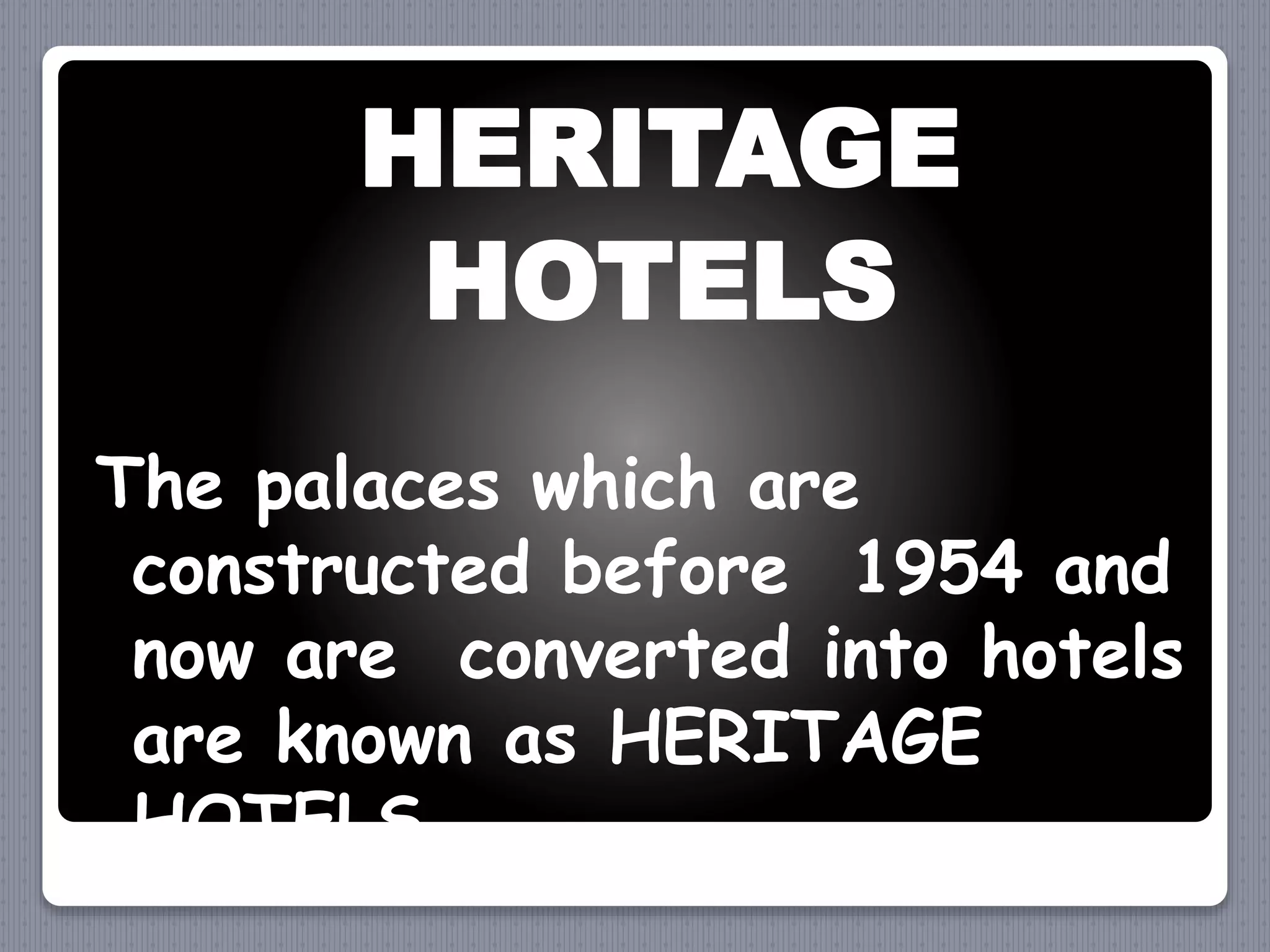 History of heritage hotel | PPTX
