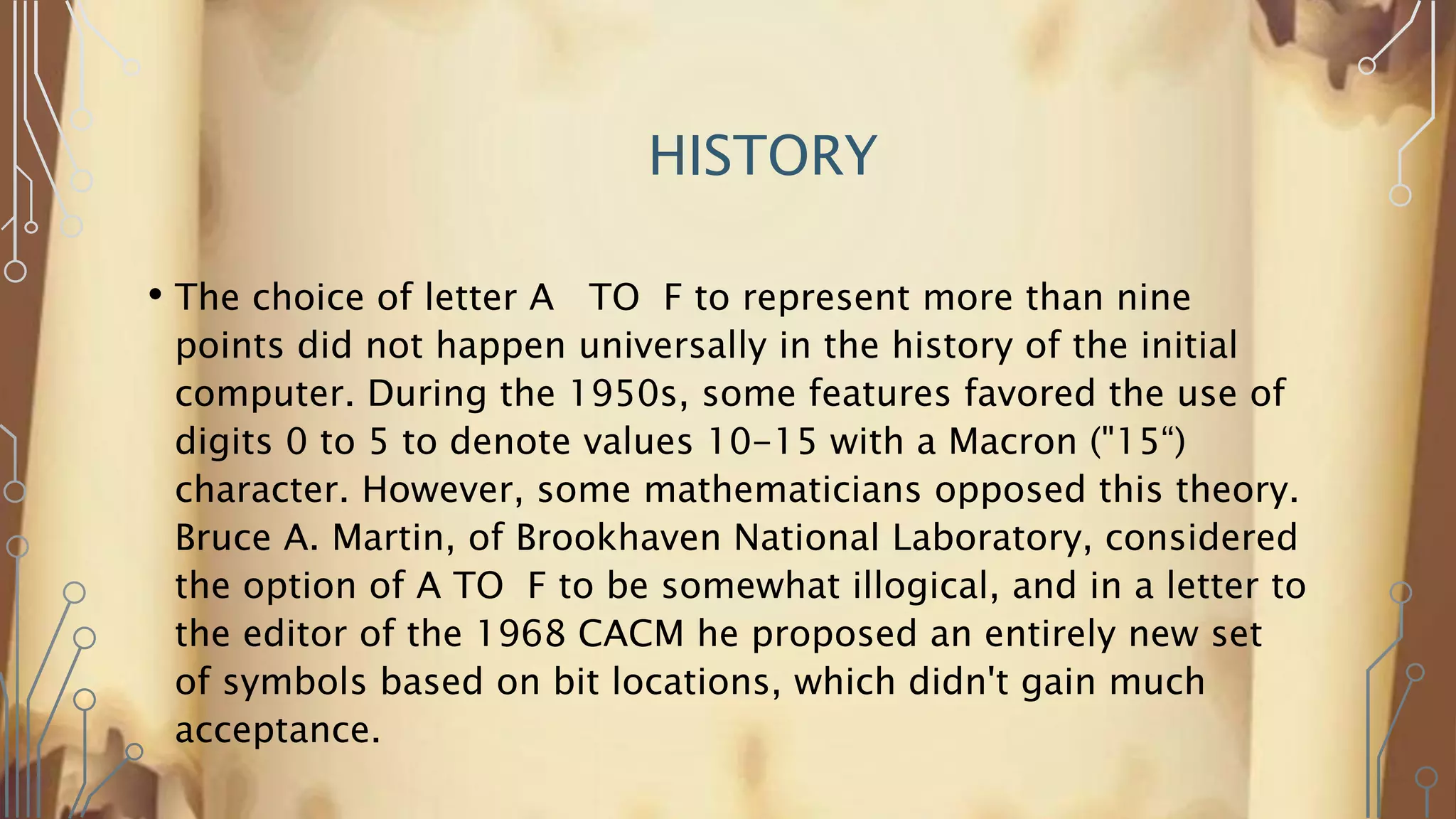 History of hexadecimal number system | PPTX