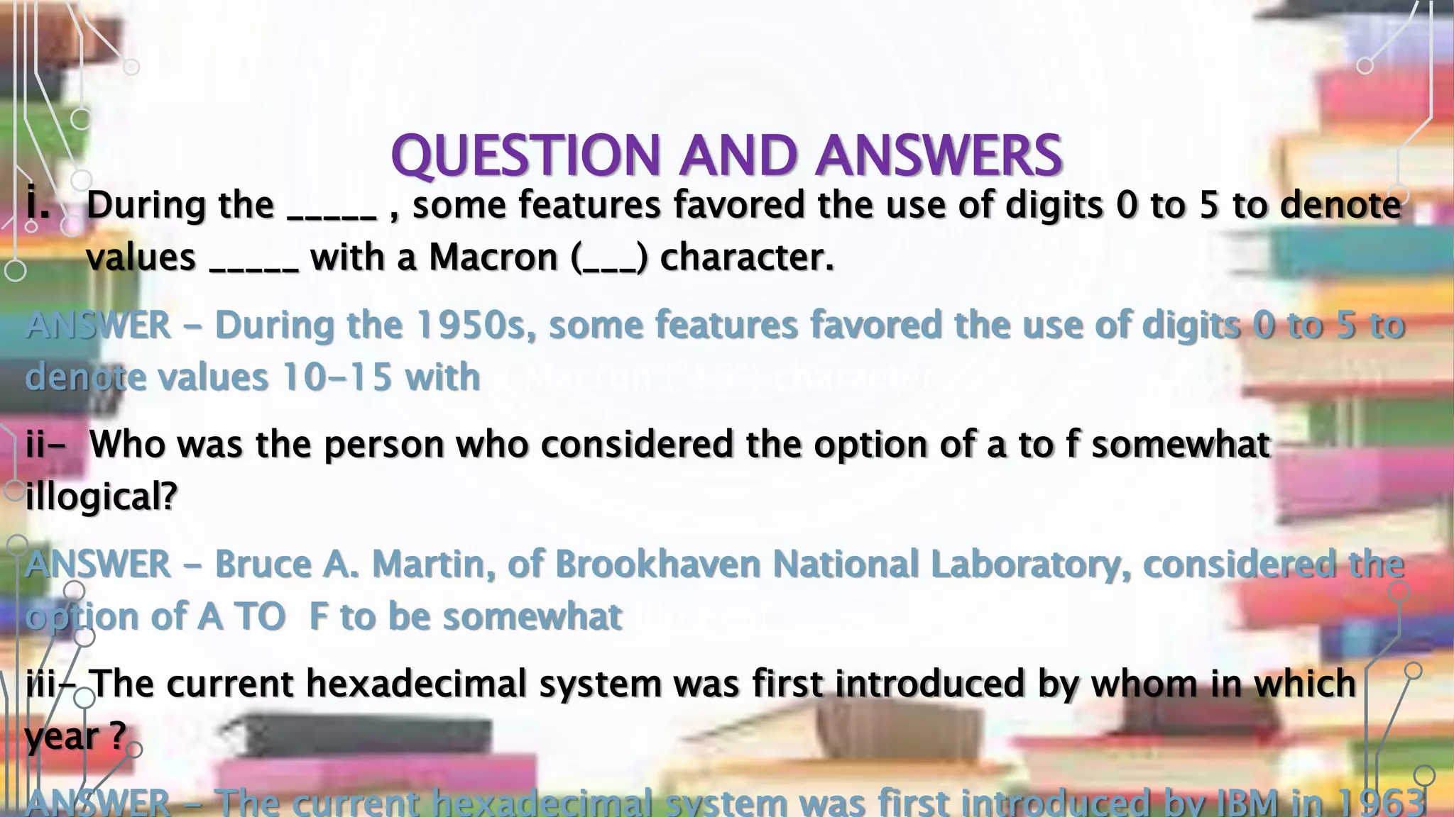 History of hexadecimal number system | PPTX