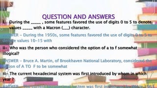 History of hexadecimal number system | PPTX