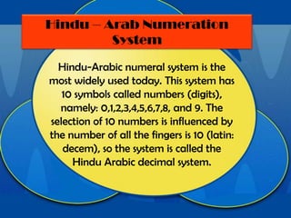 History of hindu arabic numerals | PPTX