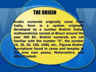 History of hindu arabic numerals | PPTX
