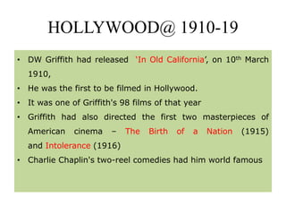 History of hollywood cinema | PPTX