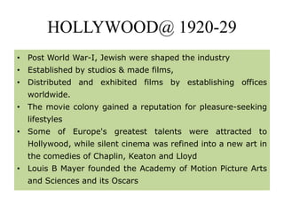 History of hollywood cinema | PPTX