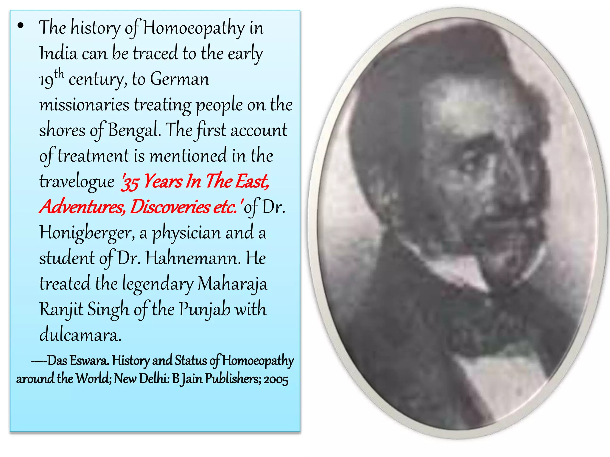 History of homoeopathy in india | PPTX