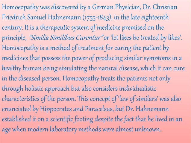 History of homoeopathy in india | PPTX | Holistic Health | Alternative ...