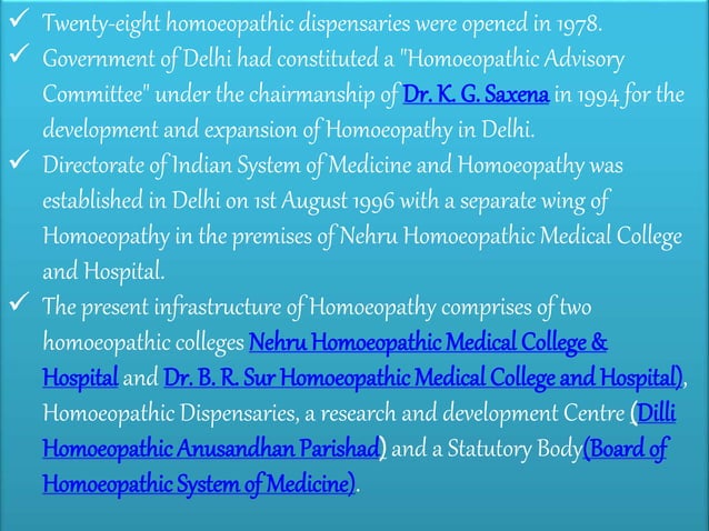 History of homoeopathy in india | PPTX | Holistic Health | Alternative ...