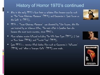 History of horror | PPT