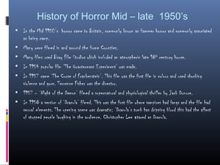 History of horror | PPT