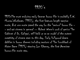 History of horror | PPTX