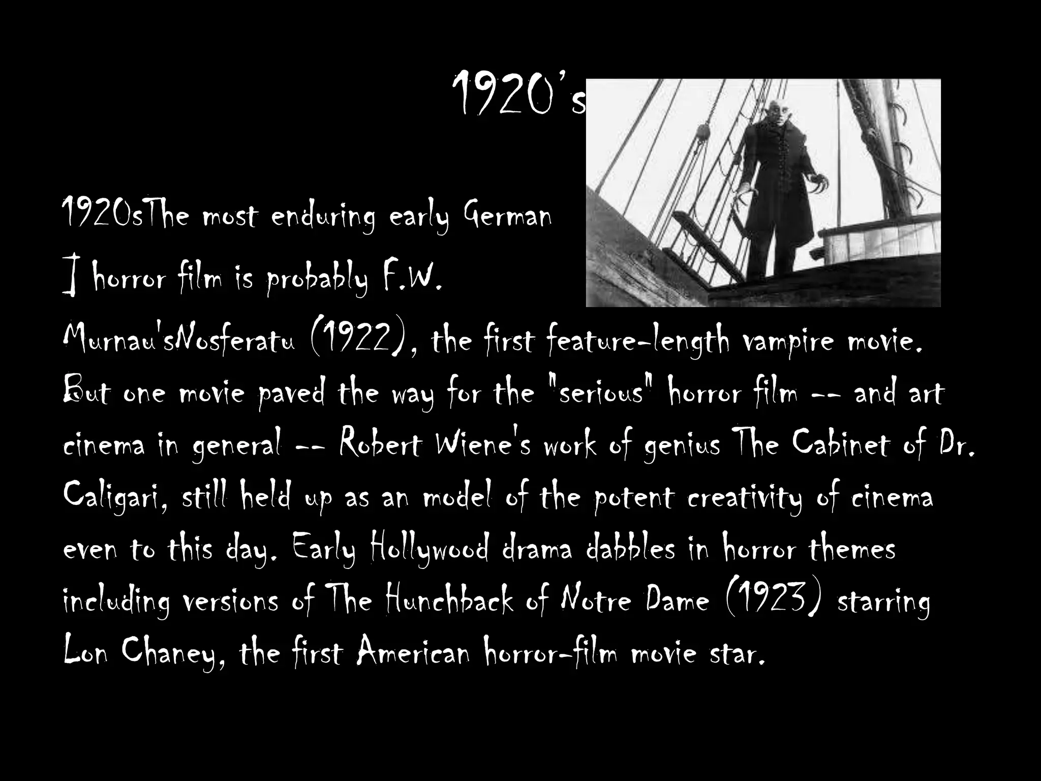 History of horror | PPTX