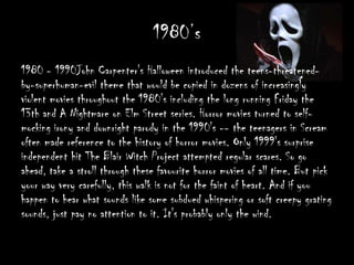 History of horror | PPTX