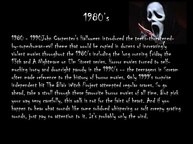 History of horror | PPTX
