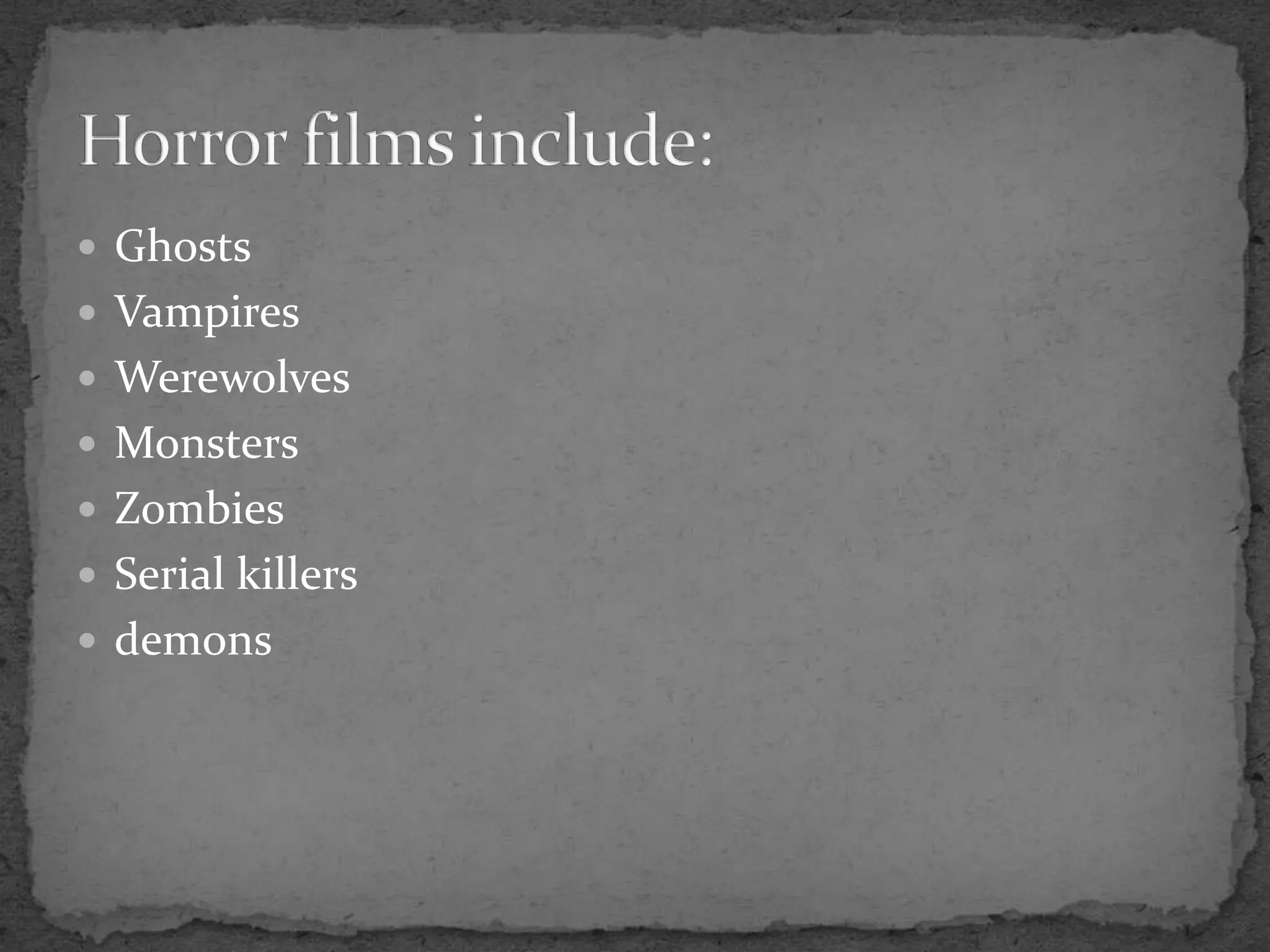 History of Horror Genre | PPT