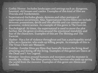 History of Horror Genre | PPT