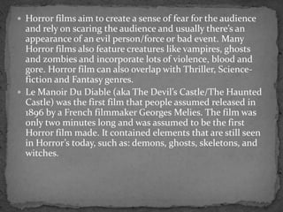 History of Horror Genre | PPT
