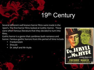 History Of Horror | PPT