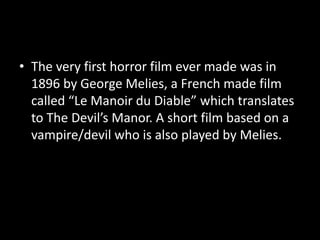 History of horror | PPTX