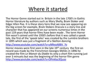 History of horror | PPTX