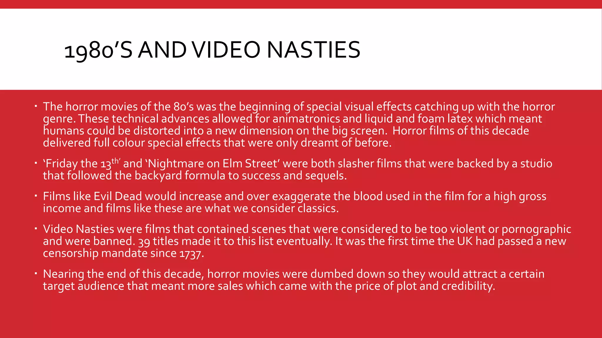 History of horror | PPTX