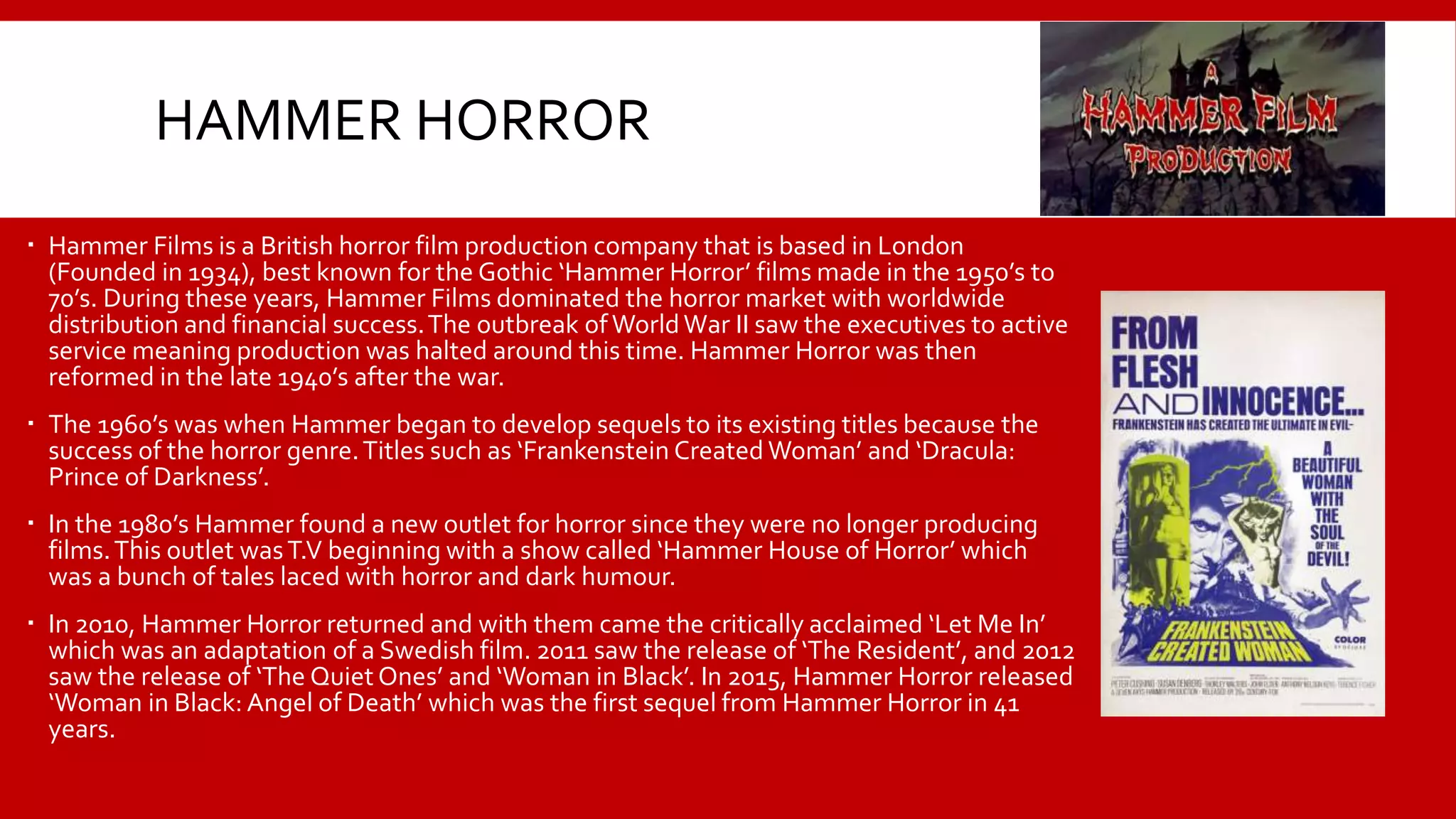 History of horror | PPTX