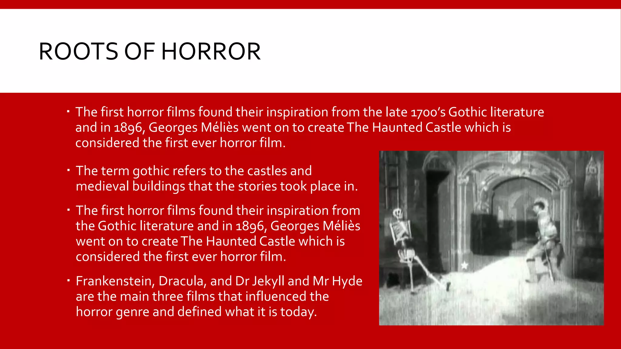 History of horror | PPTX
