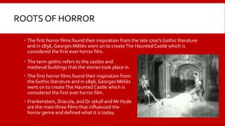History of horror | PPTX