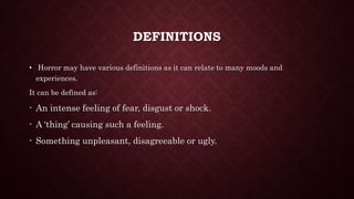 History of horror | PPT