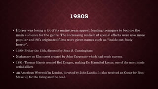 History of horror | PPT