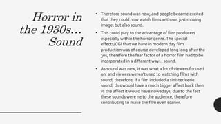 History of Horror | PPTX