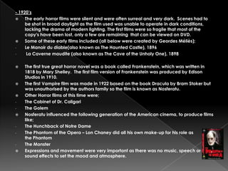 History of horror | PPT