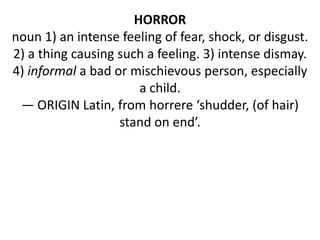 History of horror films | PPTX