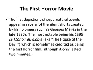 History of horror films | PPTX