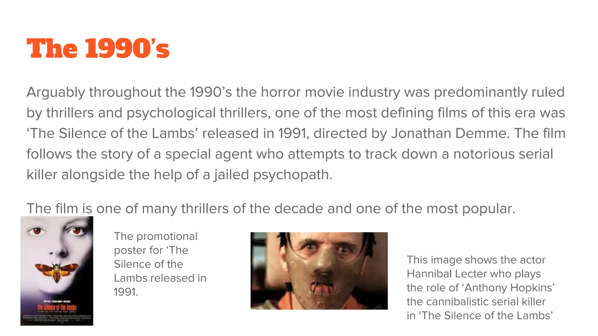 History of horror films. | PPTX